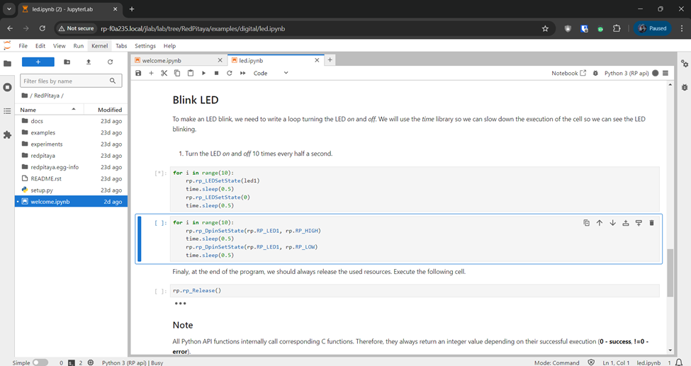 Reintroducing JupyterLab to Red Pitaya